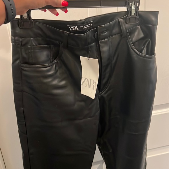 Zara | Pants & Jumpsuits | Zara Leather Pants | Poshmark